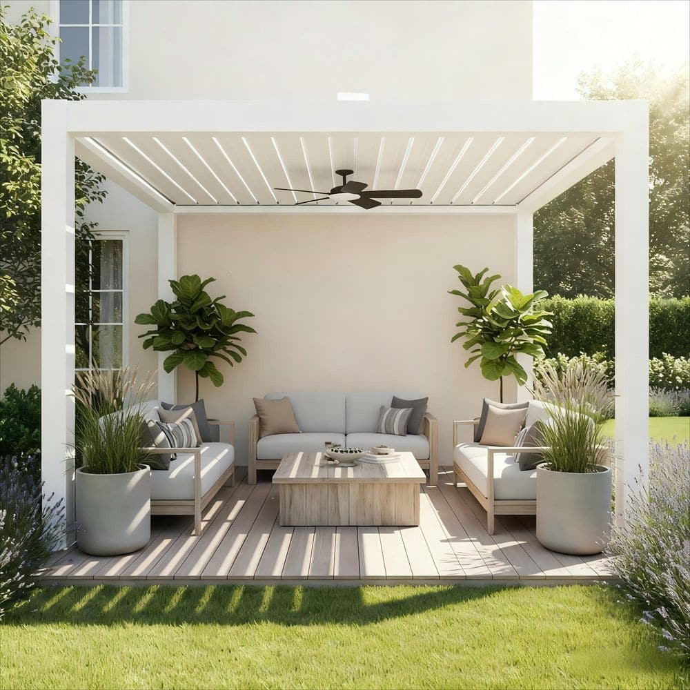 Have a question about Mondawe 13 ft. x 12 ft. White Aluminum Outdoor ...