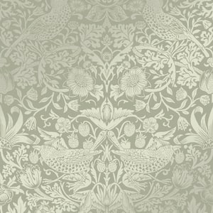WILLIAM MORRIS AT HOME Strawberry Thief Deep Blue Wallpaper Sample ...