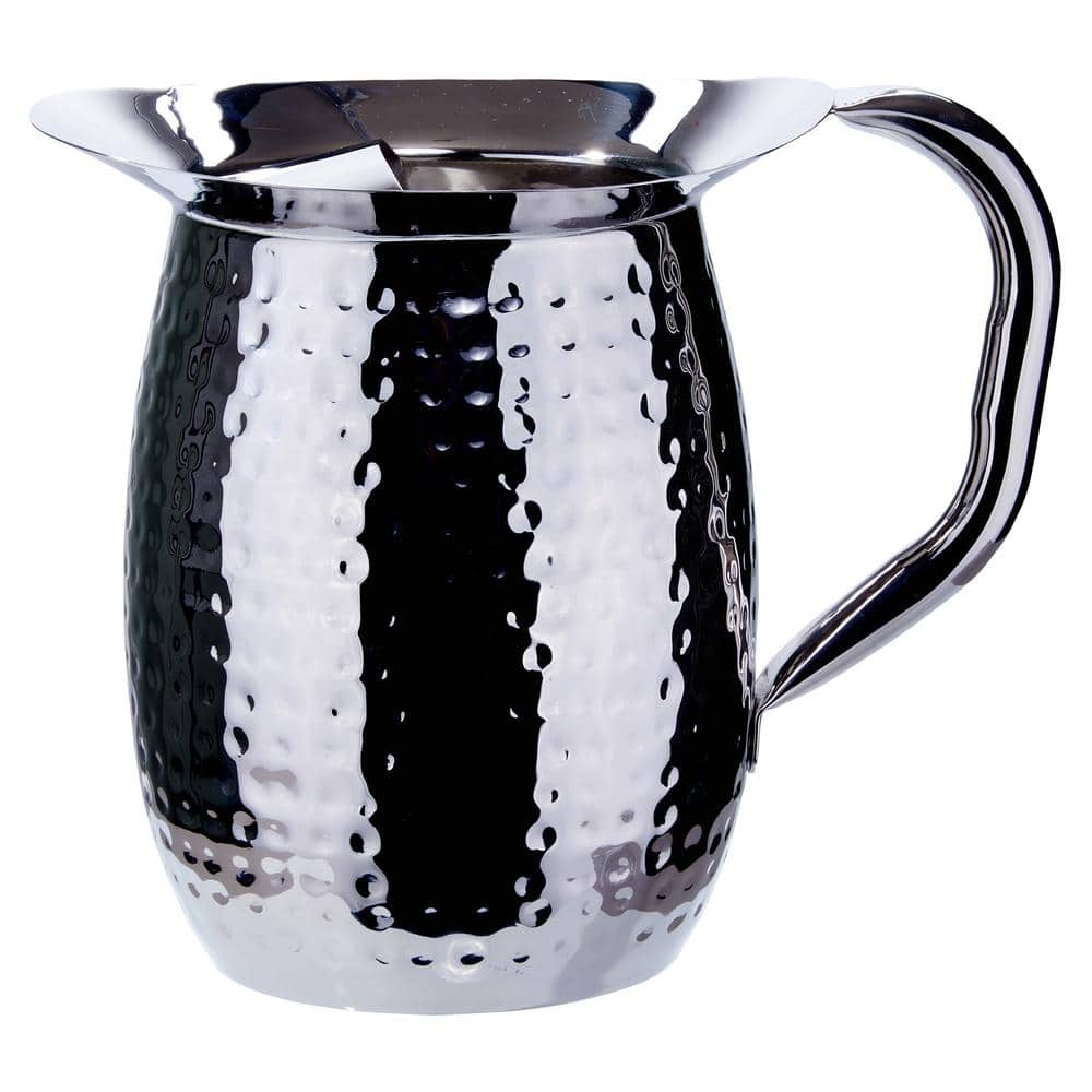 Winco 96 fl. oz. Stainless Steel Bell Pitcher with Ice Guard WPB-3CH ...