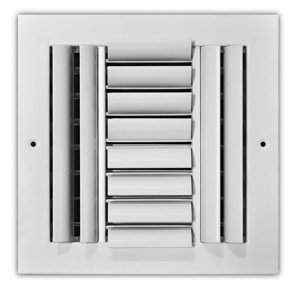 Everbilt 8 in. x 8 in. 4-Way Aluminum Adjustable Curved Blade Wall ...