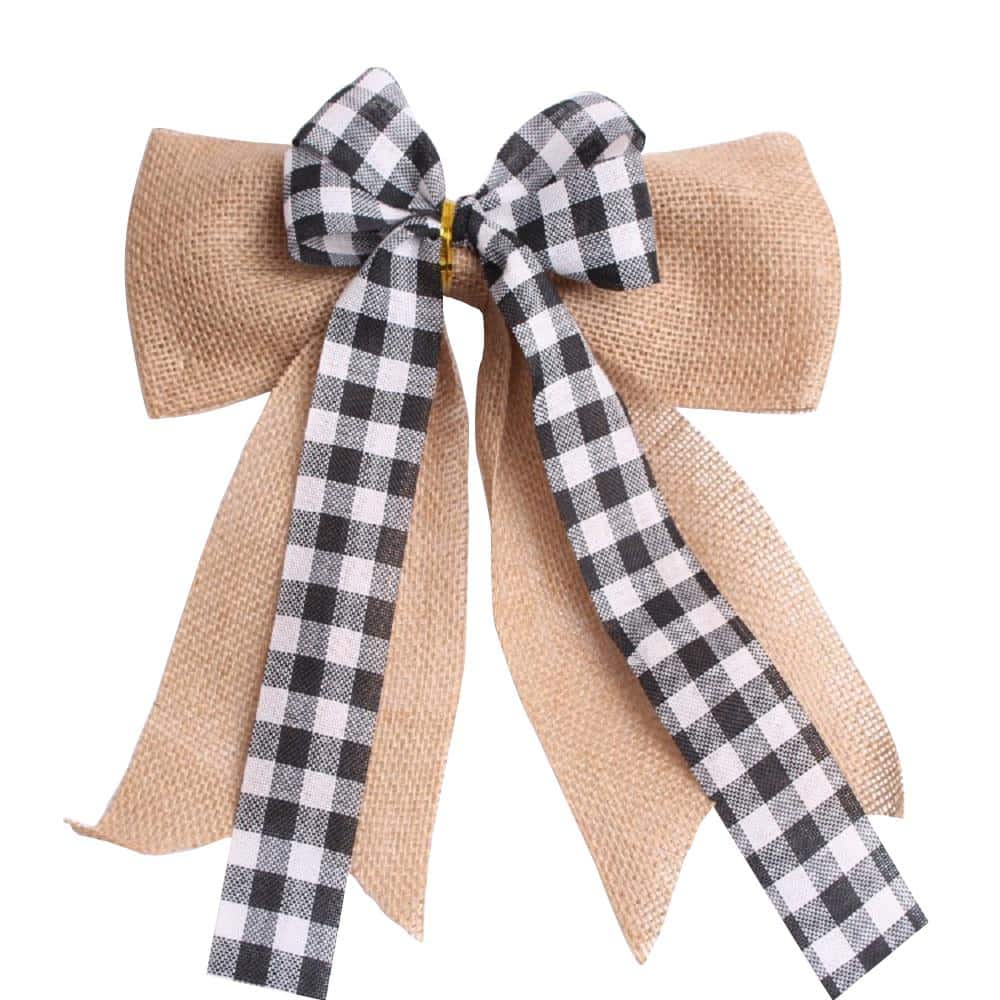 Wellco 9 in. x 12 in. Natural Burlap bows Handmade DIY Holiday ...