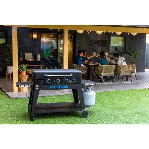 Pit Boss 36 in. Ultimate 4-Burner Lift-Off Gas Griddle in Black 10782 ...