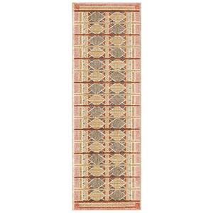 Nourison Nordic Ivory Multicolor 2 ft. x 6 ft. Geometric Contemporary ...