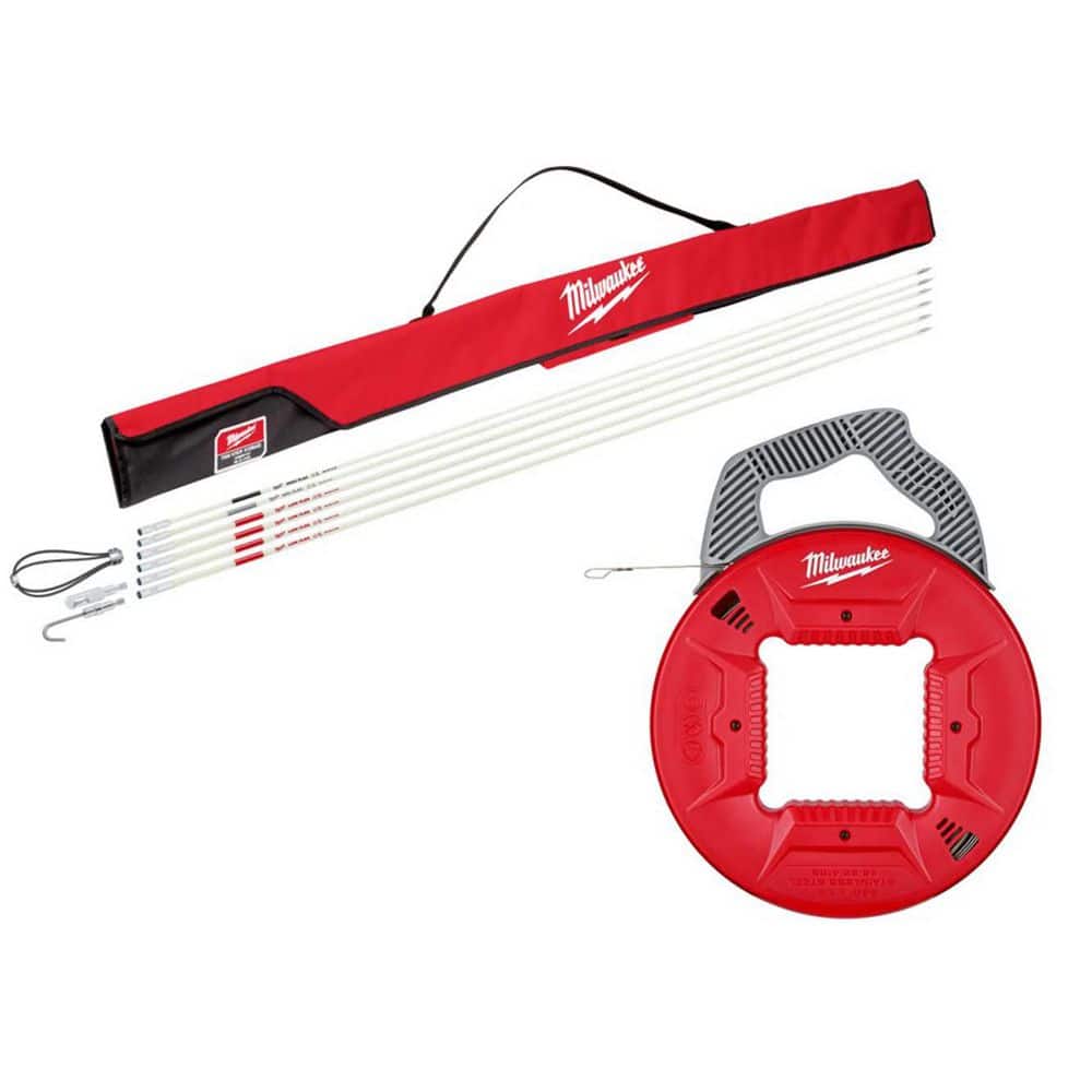 Milwaukee 30 ft. Fiberglass Fish Stick Low/Mid/High Flex Combo Kit with ...