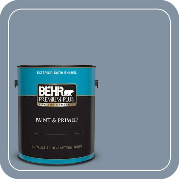 BEHR PREMIUM PLUS 1 gal. #PPU14-06 Coastal Vista Satin Enamel Exterior ...