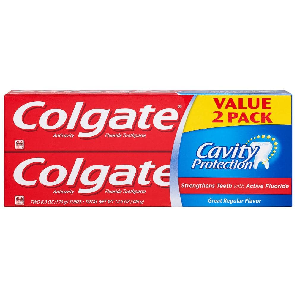 Colgate 6 oz. Cavity Protection Toothpaste (2-Pack) 151119 - The Home Depot