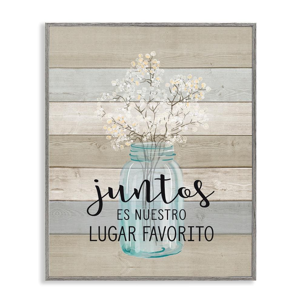 Stupell Industries Our Favorite Place Flowers by Lettered and Lined ...