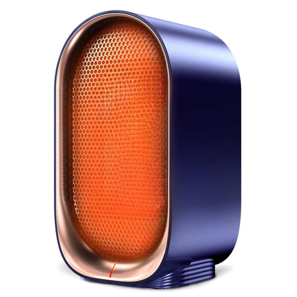 1000W Blue Indoor Electric Ceramic Desk Heater Radiant Heating Heater w ...