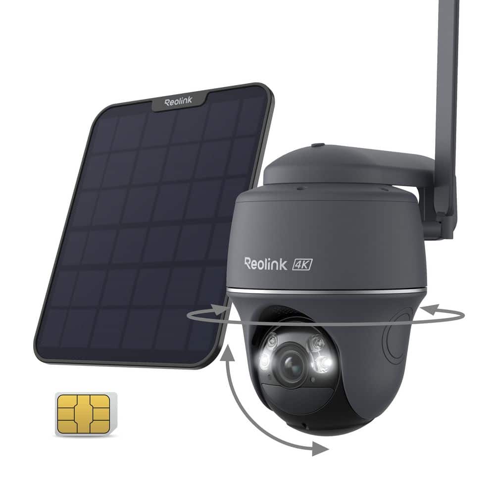 REOLINK Go Series G440 4K 8MP Solar Outdoor Wireless 4G LTE Callular ...