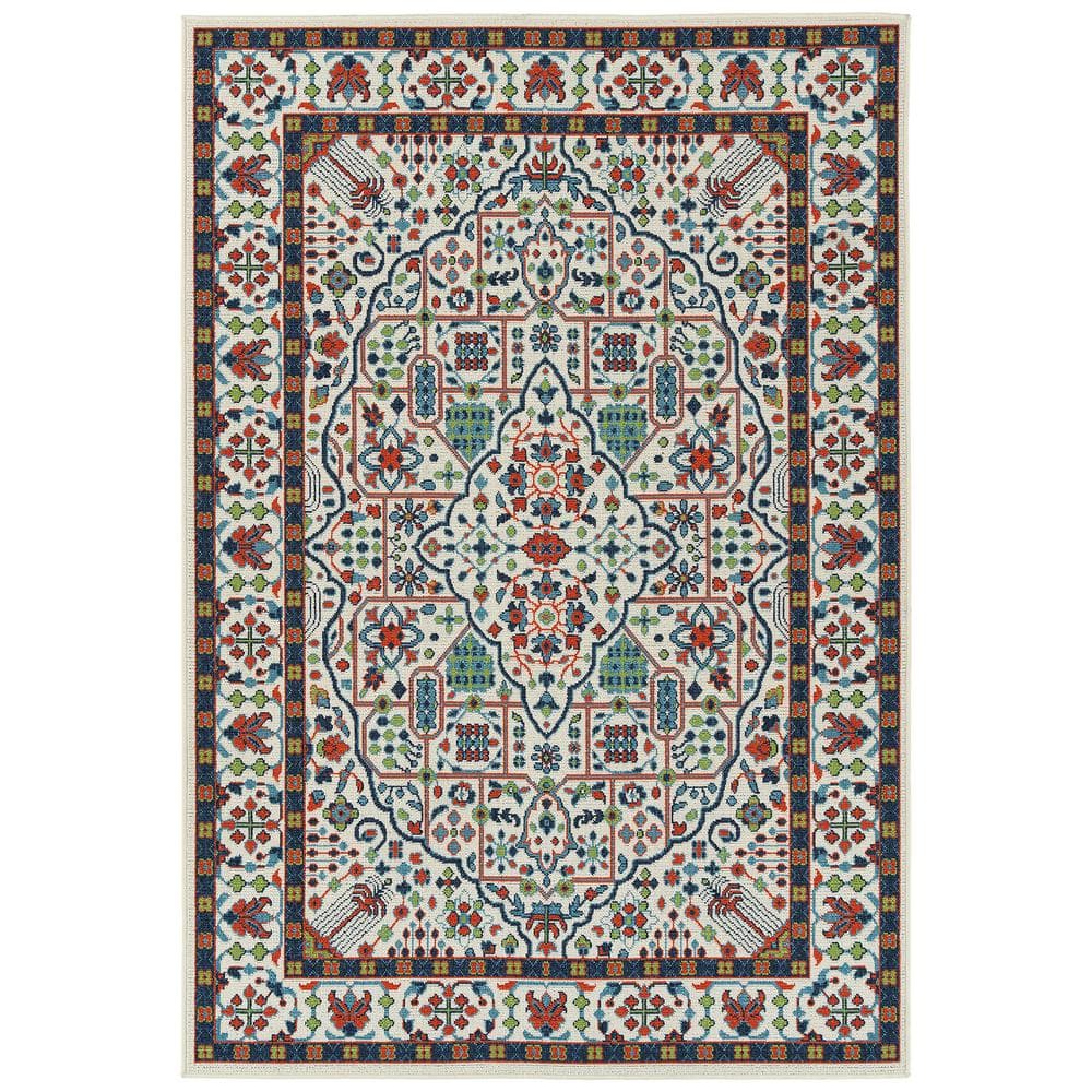 Kaleen Sunice Ivory 7 ft. 2 in. x 10 ft. 5 in. Rectangle Residential ...