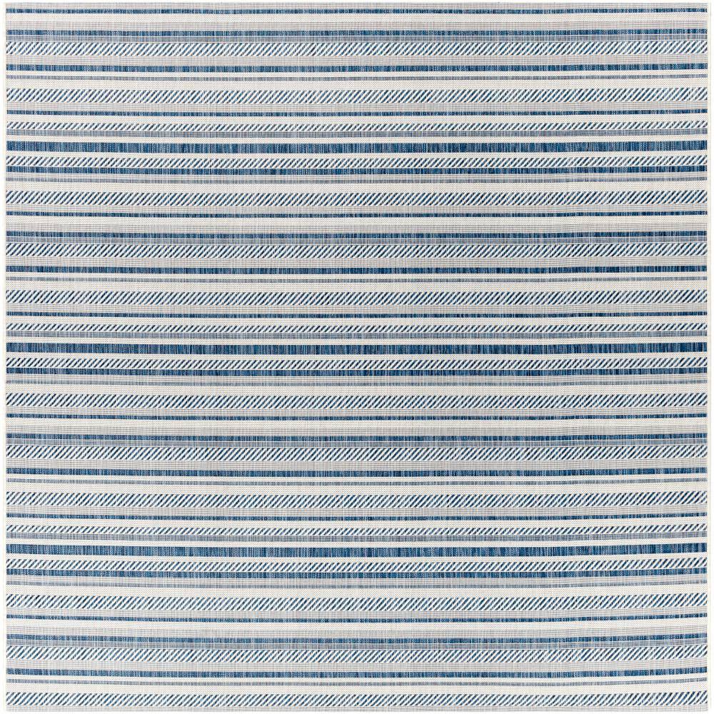 Livabliss Llyr Denim 7 ft. 10 in. Square Indoor/Outdoor Area Rug ...