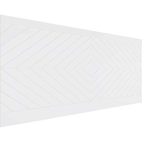 Ekena Millwork 44 in. H x 94-1/2 in. W 28.92 sq. ft. Nuevo PVC Wainscot ...