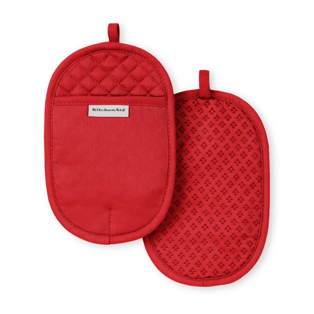 KitchenAid Asteroid Silicone Grip Red Pot Holder Set (2-Pack ...