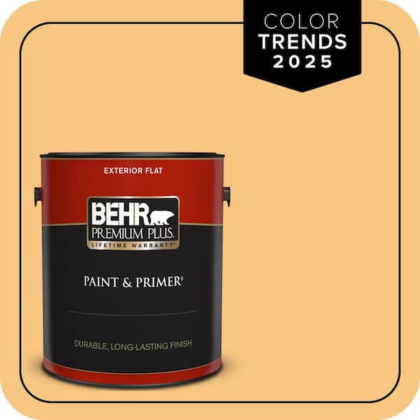 BEHR PREMIUM PLUS 1 gal. #PPU6-07 Jackfruit Flat Exterior Paint ...