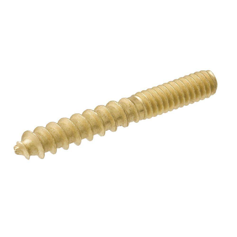 Everbilt 10 24 X 1 1 2 In Brass Hanger Bolts 2 Pieces 16708 The everbilt-10-24-x-1-1-2-in-brass-hanger-bolts-2-pieces-16708-the
