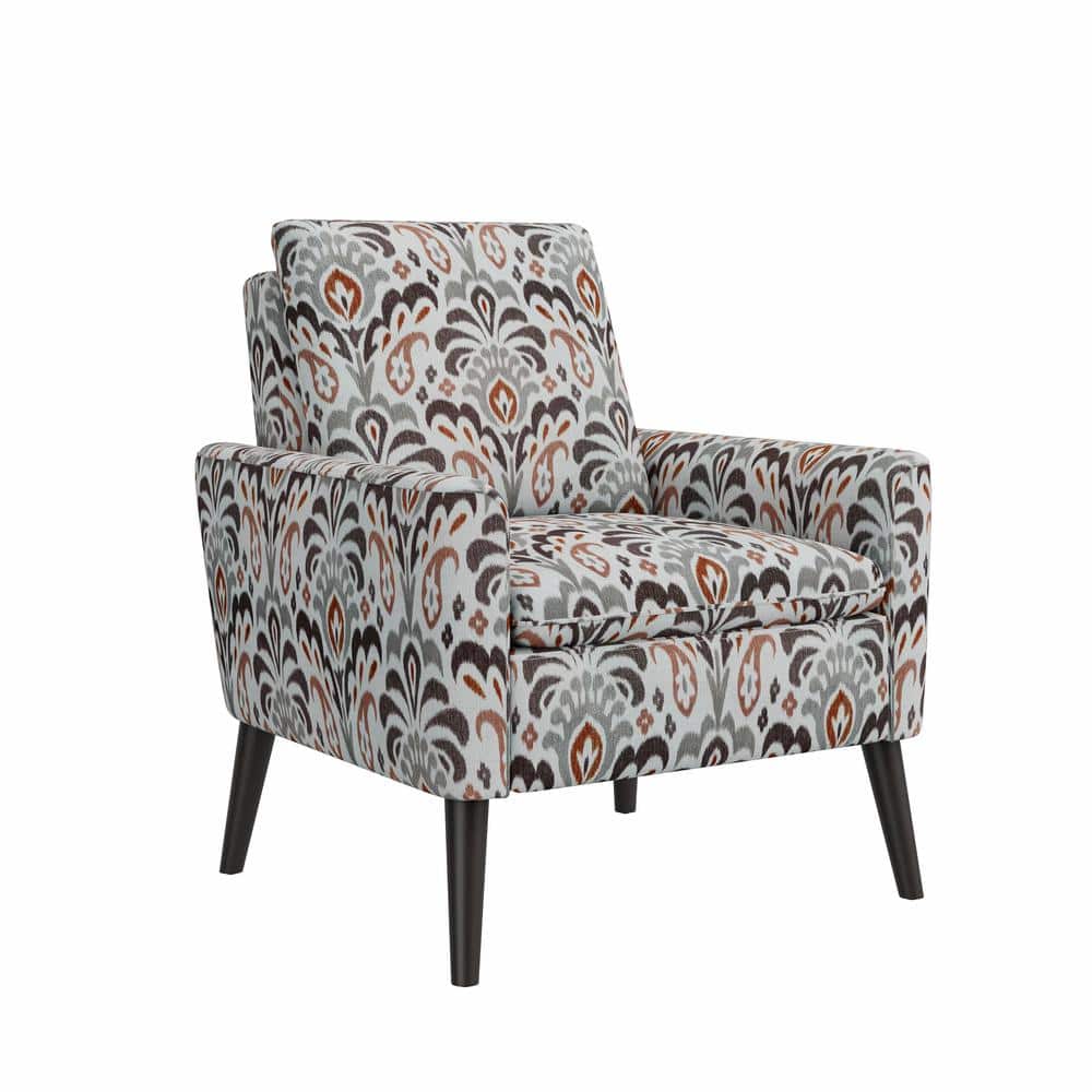 Handy Living Allyson Amber Damask Fabric Mid Century Modern Small Space ...