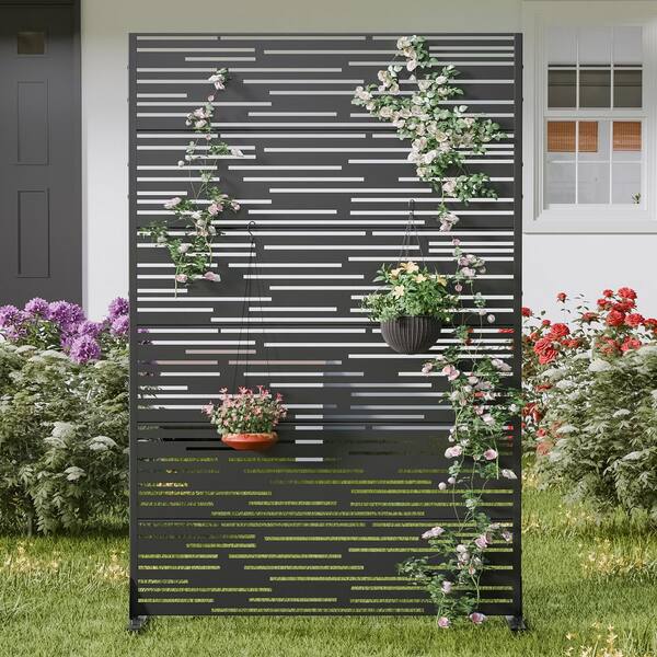 Lirago 75 in. x 48 in. Outdoor Black Wall Applique or Wall Decal Decor ...