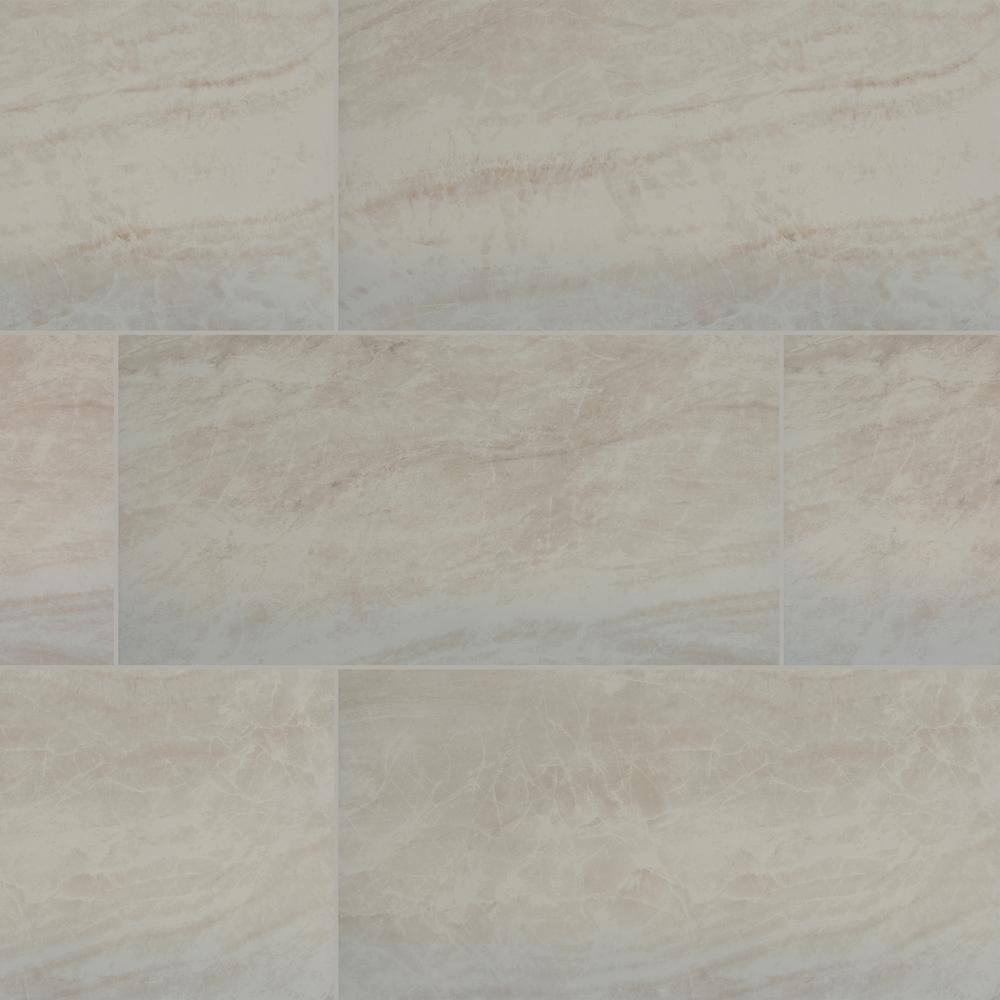 MSI Naples Cream 16 in. x 32 in. Matte Porcelain Floor and Wall Tile ...