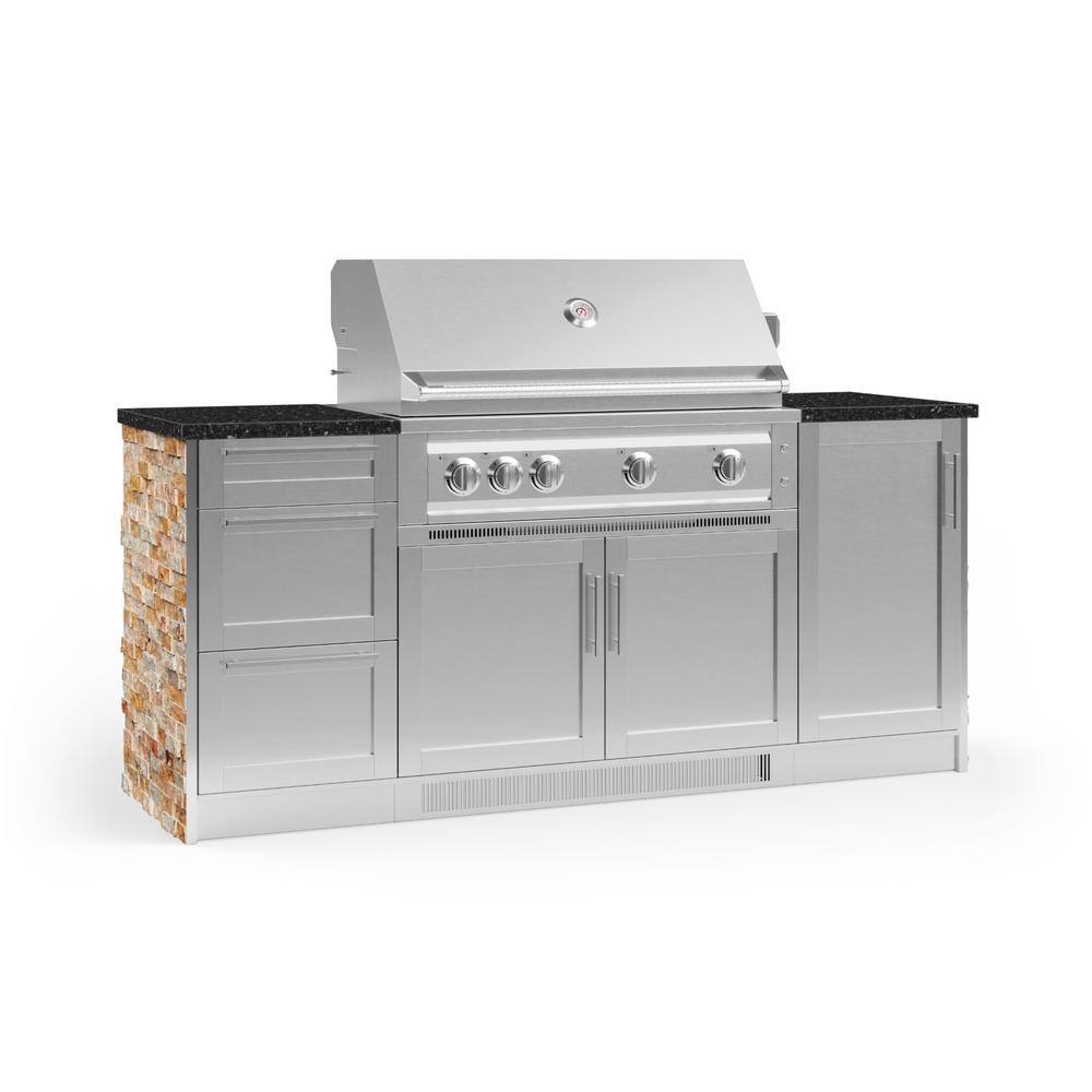 NewAge Products Outdoor Kitchen Signature SS 72.16 in. L x 25.5 in. D x ...