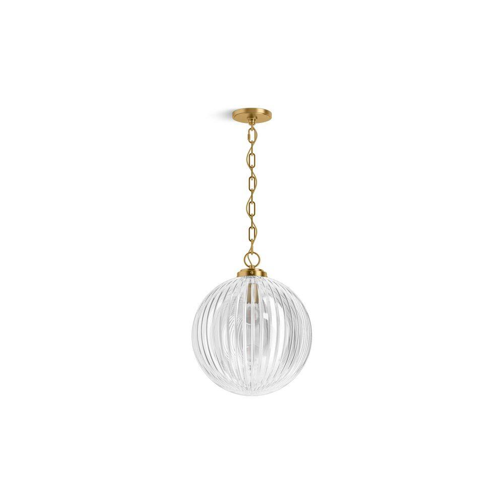 KOHLER Embra By Studio McGee 1-Light Brushed Moderne Brass Pendant ...
