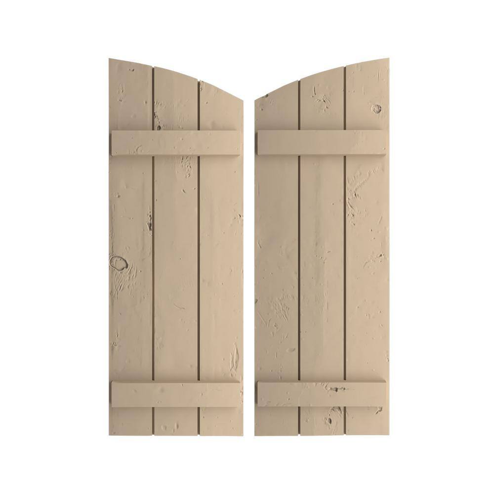 Ekena Millwork 16.5 in. x 86 in. Polyurethane Knotty Pine 3-Board ...