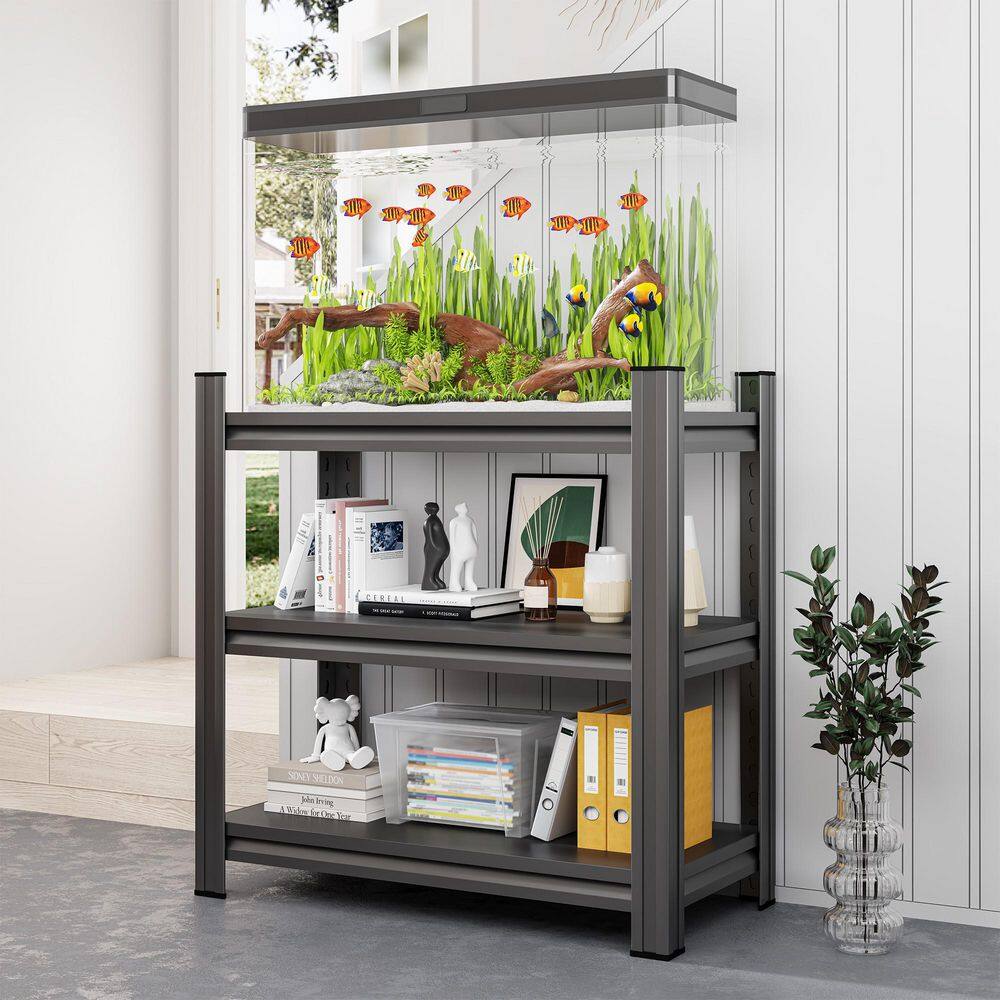 Otryad 3-Tier Metal Shelves, Adjustable Height Storage Shelving Units ...