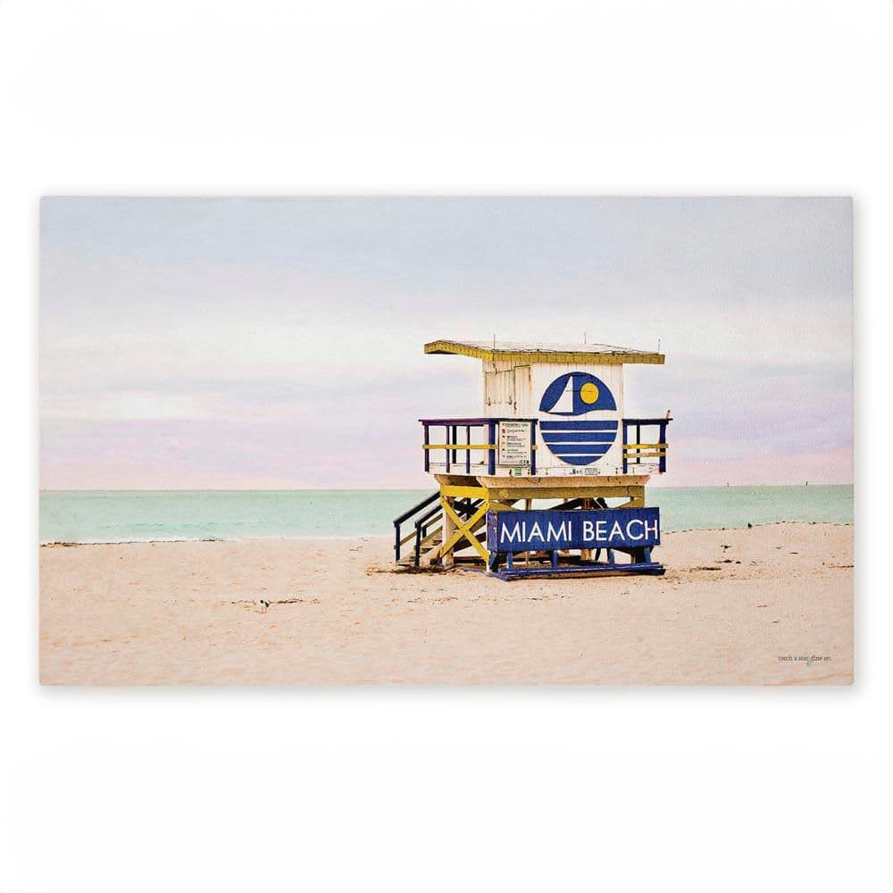 Stupell Industries Miami Beach Lifeguard Hut Blue 18 in. x 30 in ...
