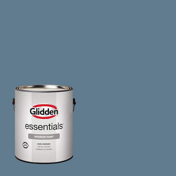 Glidden Essentials 1 gal. PPG1155-6 Canyon Blue Semi-Gloss Interior ...