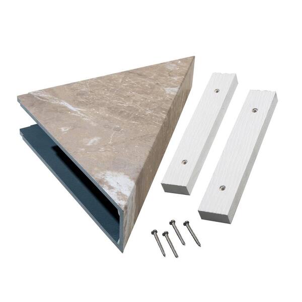 PALISADE 14.56 in. x 2 in. Vinyl Waterproof Corner Shower Shelf in ...