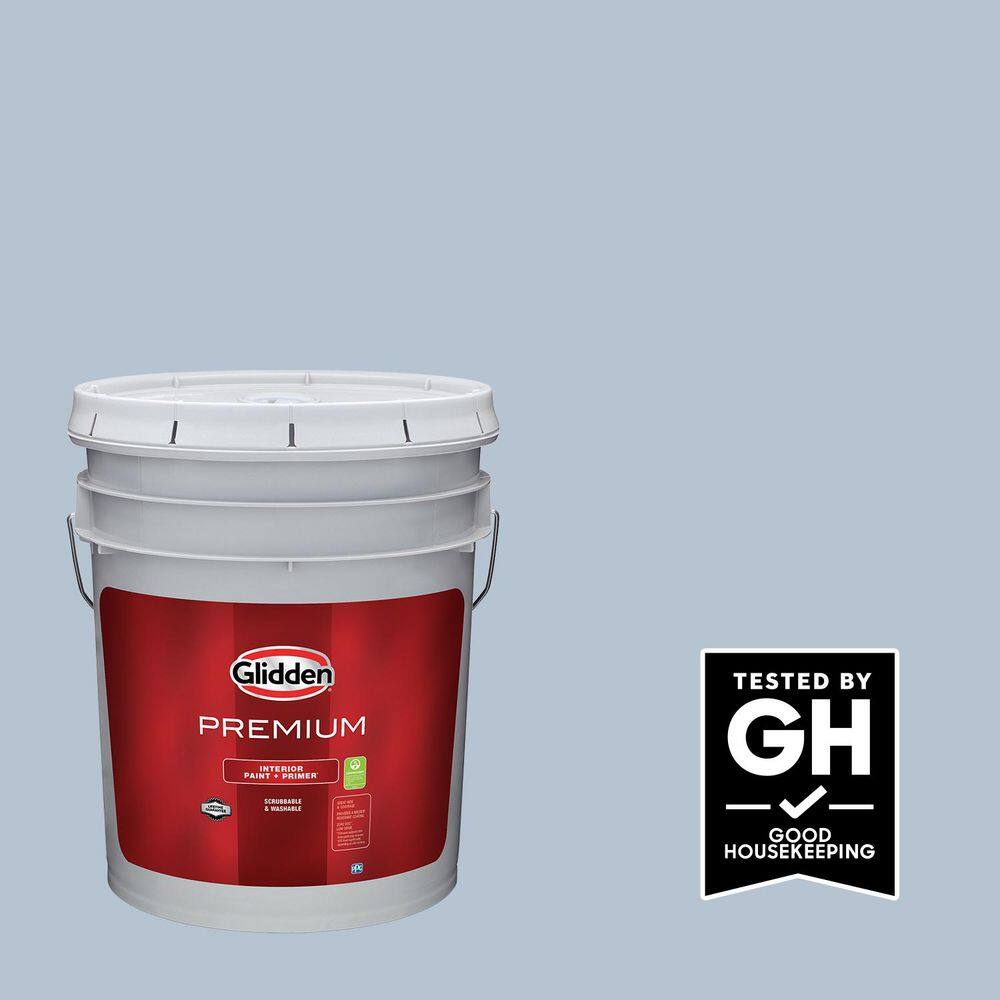 Glidden Premium 5 gal. PPG1163-3 Pageant Song Semi-Gloss Interior Latex ...