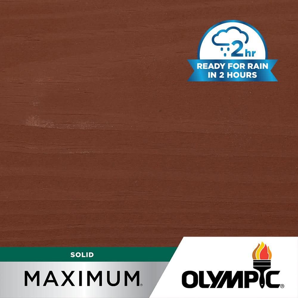 Olympic Maximum 1 gal. SC-1064 Port Wine Solid Color Exterior Stain and ...