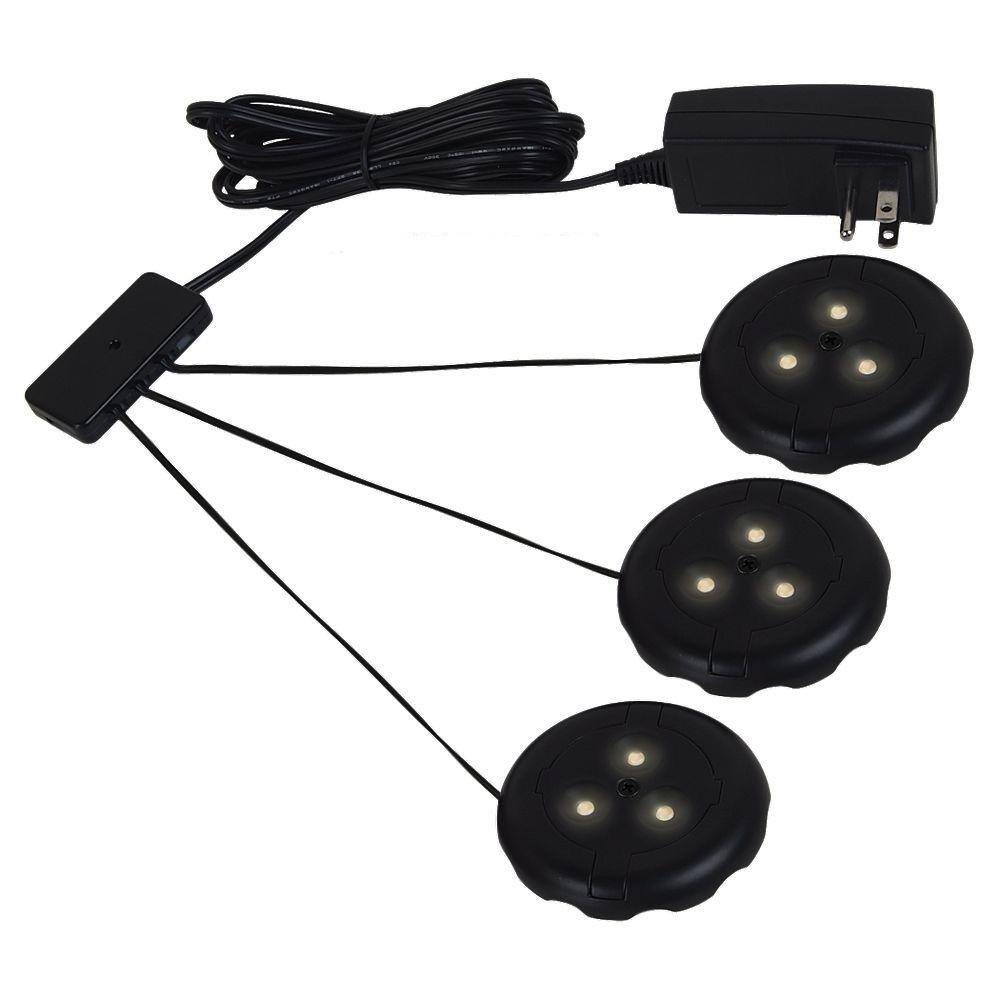 Generation Lighting LX LED Black Puck Light Kit 98863SW-12 - The Home Depot