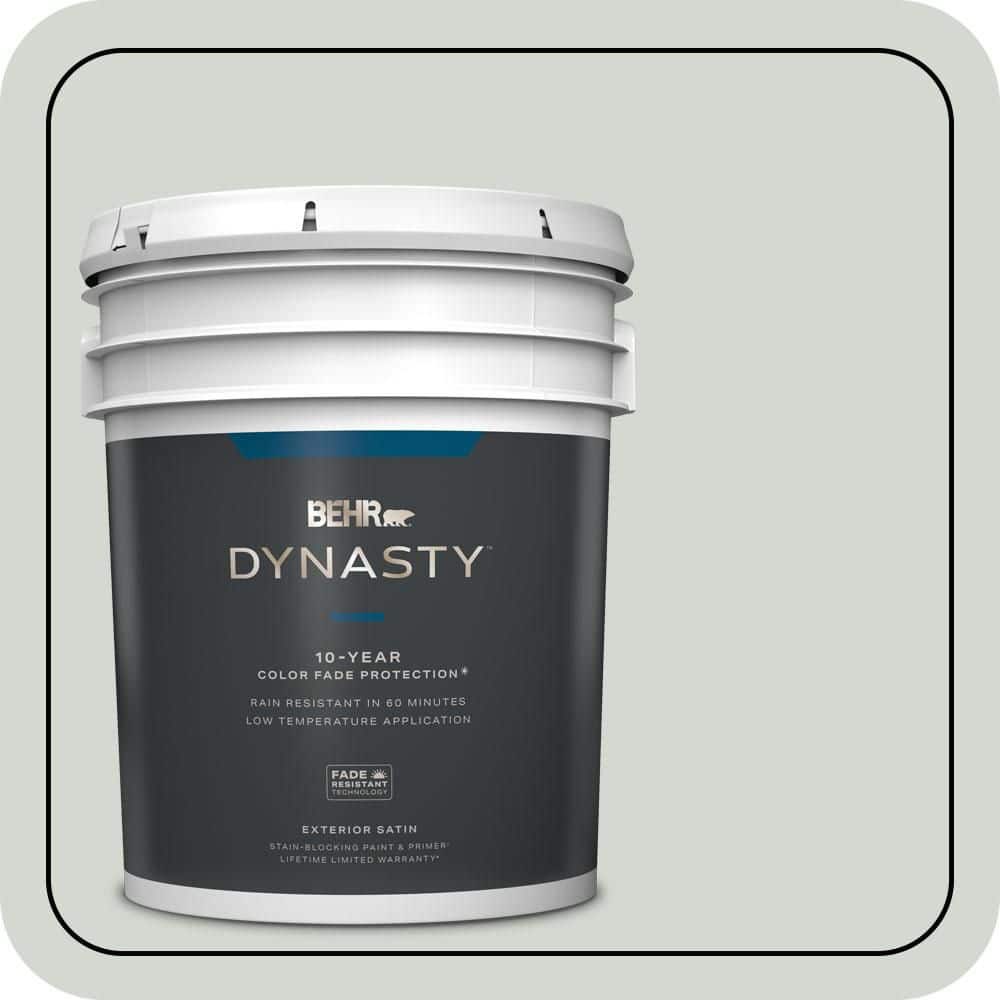 BEHR DYNASTY 5 gal. #N410-2 Brook Green Satin Enamel Exterior Stain ...