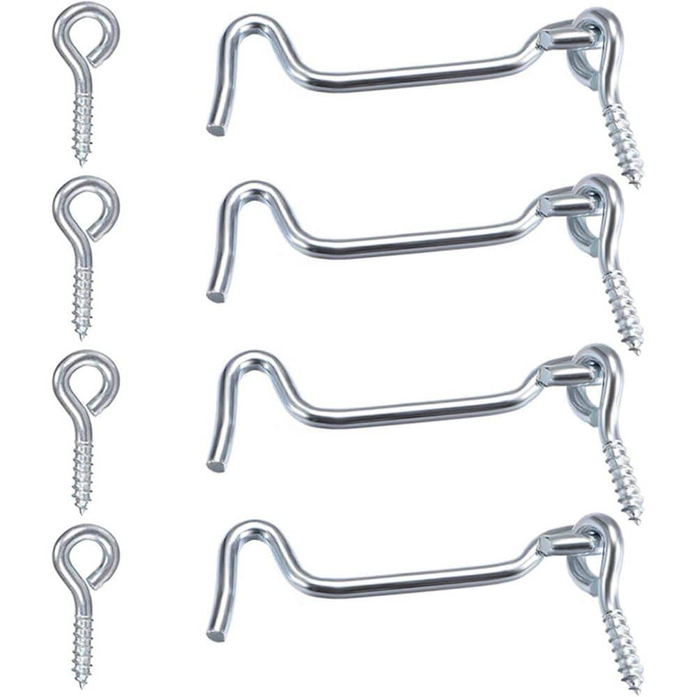 Cabin Hook Eye Latch 1.5 in. with Mounting Screws Anti-Rust Carbon ...