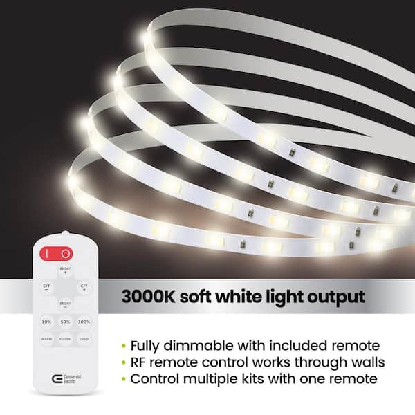 Commercial Electric 16 ft. Plug-In/Hardwire Cuttable/Linkable ...