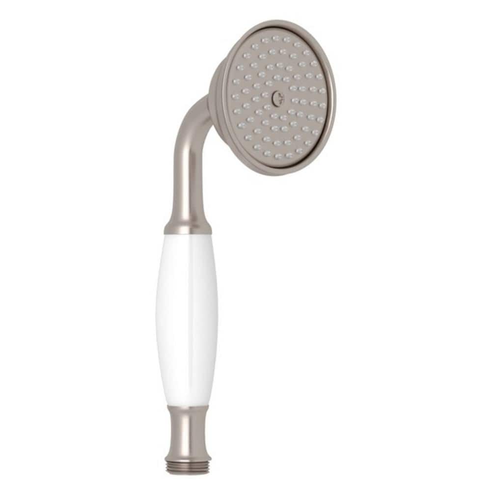 ROHL 1-Spray 3 in. Single Wall Mount Handheld Rain Shower Head in Satin ...