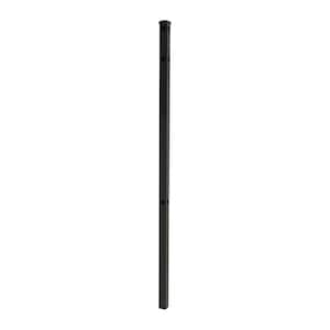FORGERIGHT Vinings 2 in. x 2 in. x 6-1/2 ft. Black Aluminum Fence Line ...