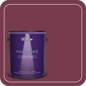 BEHR PREMIUM PLUS 5 gal. #BIC-51 July Ruby Satin Enamel Exterior Paint ...