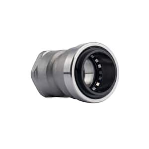QUICKFITTING 1/2 in. Stainless Steel Push-to-Connect x 3/4 in. FNPT ...