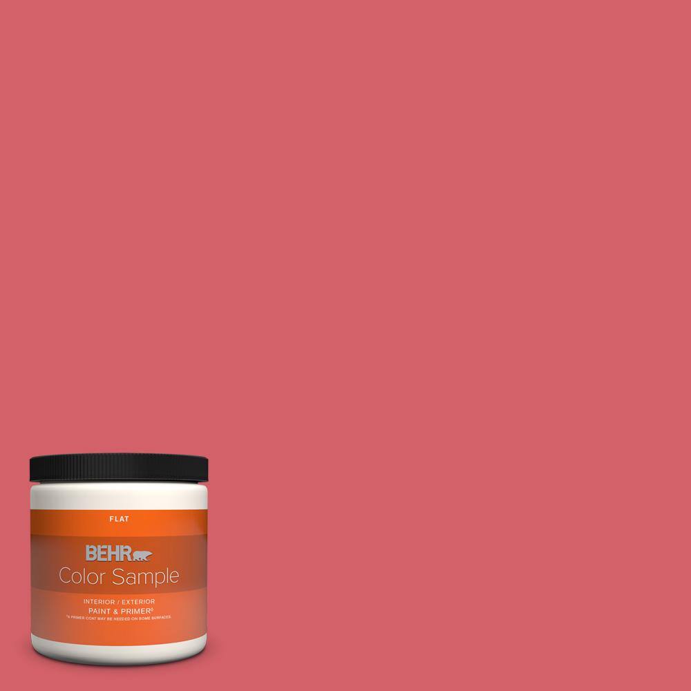 BEHR PREMIUM PLUS 8 oz. #140B-6 Italiano Rose Flat Interior/Exterior ...