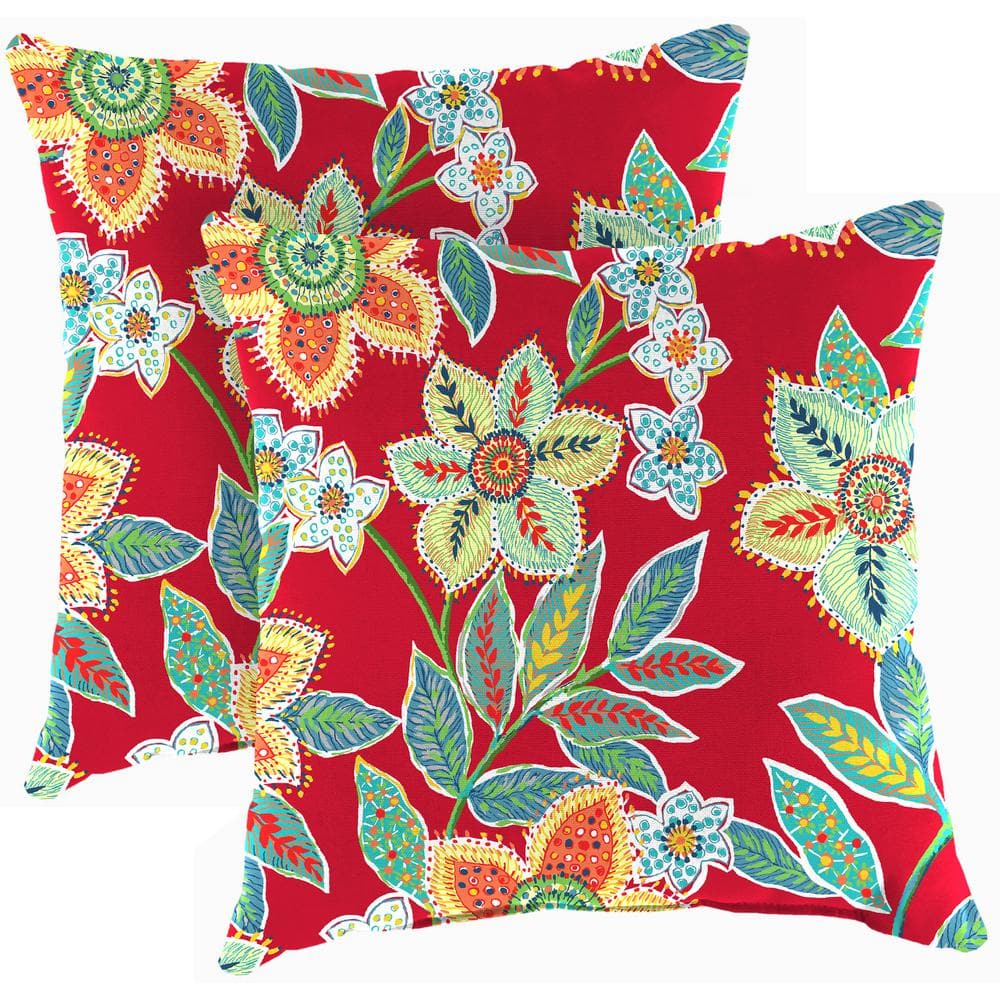 Jordan Manufacturing 18 in. L x 18 in. W x 4 in. T Outdoor Throw Pillow ...