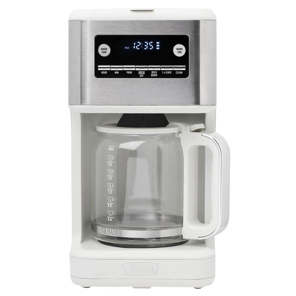 HADEN Generous Brew 14-Cup Ivory/Chrome Drip Coffee Maker with ...