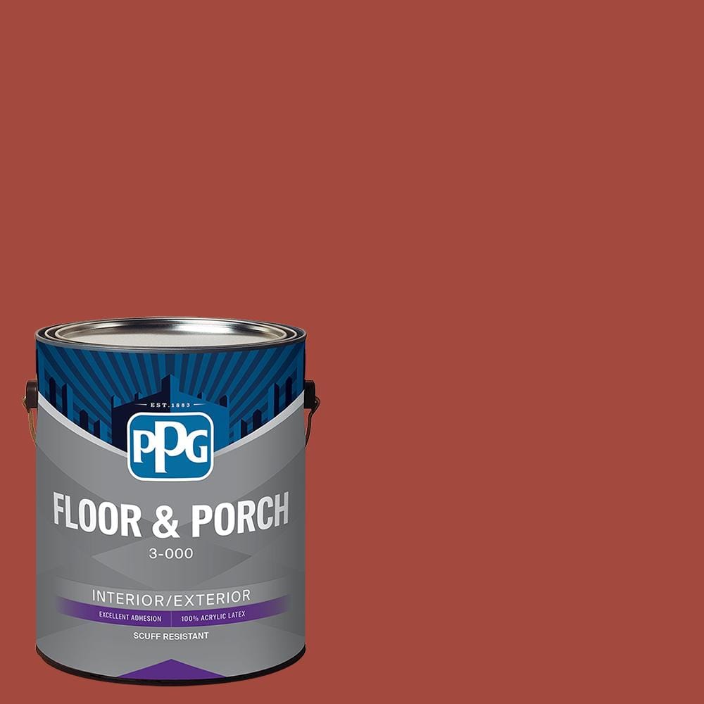 PPG 1 gal. PPG1064-7 Rum Raisin Satin Interior/Exterior Floor and Porch ...