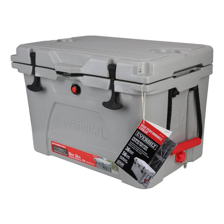 Everbilt 36 Qt. High-Performance Cooler in Gray with Lockable Lid – BrickSeek