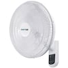 FANFAIR 16 in. 3 Fan Speeds Wall Fan in White with Remote Control ...
