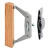 Prime-Line Gray Diecast Sliding Door Handle with Wood Pull C 1025 - The ...