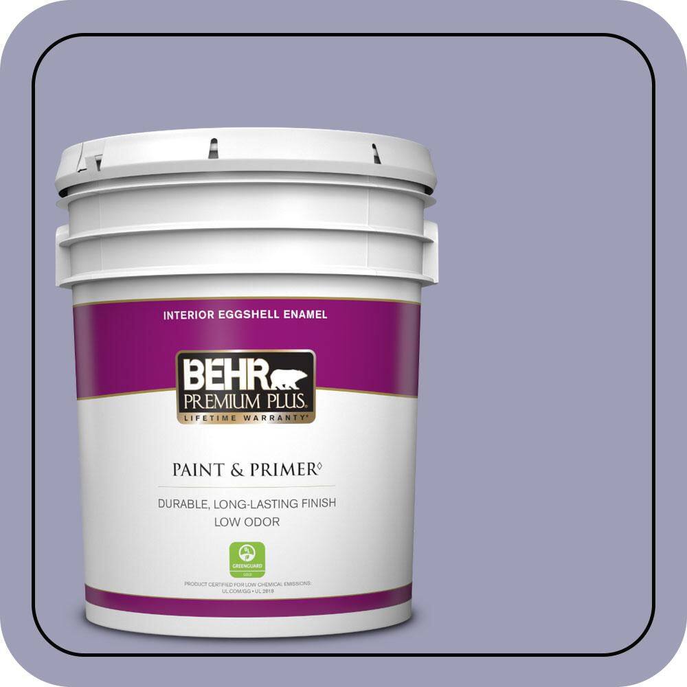 BEHR PREMIUM PLUS 5 gal. #630F-4 Wild Thistle Eggshell Enamel Low Odor ...