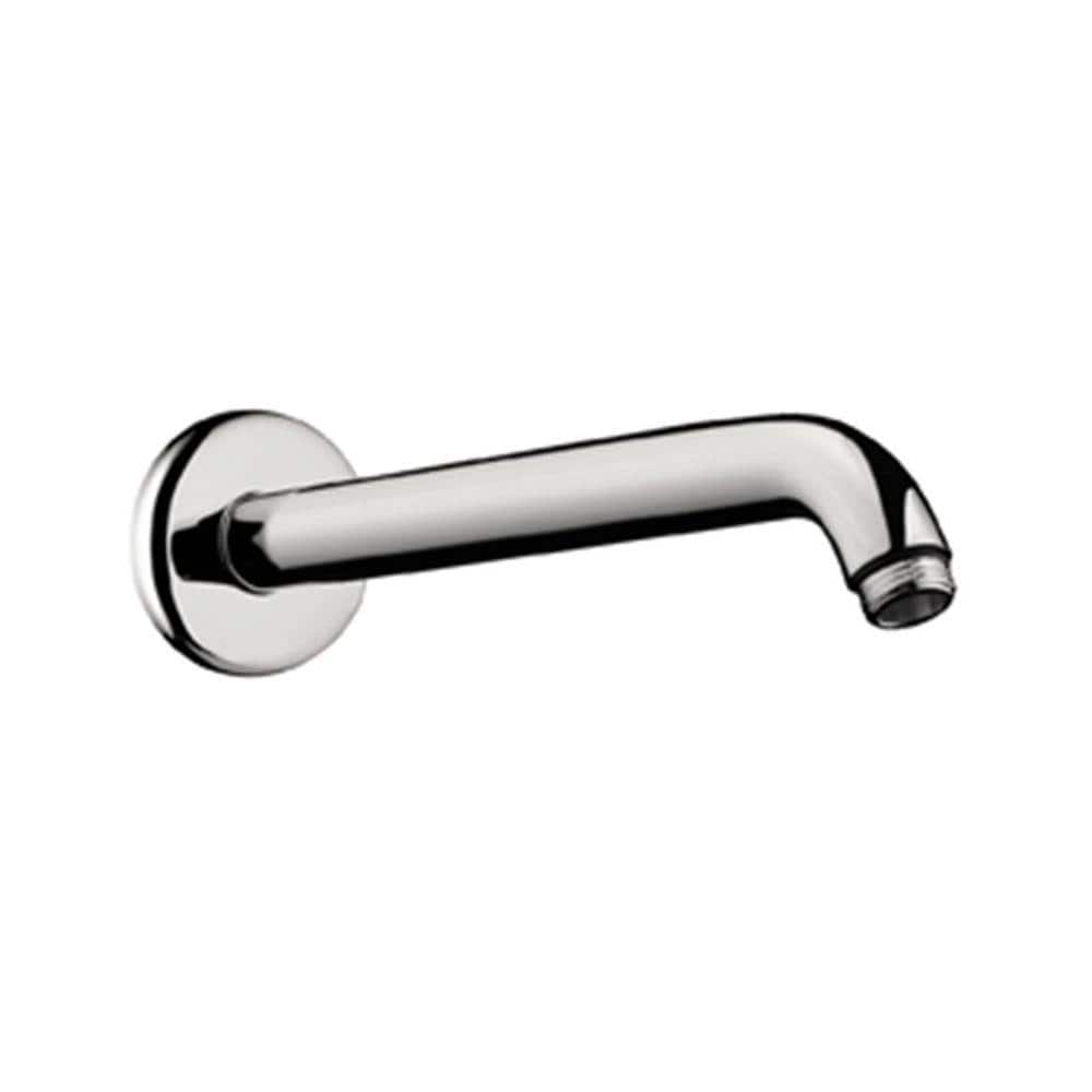Hansgrohe 9 in. Brass Shower Arm in Chrome 27412001 - The Home Depot