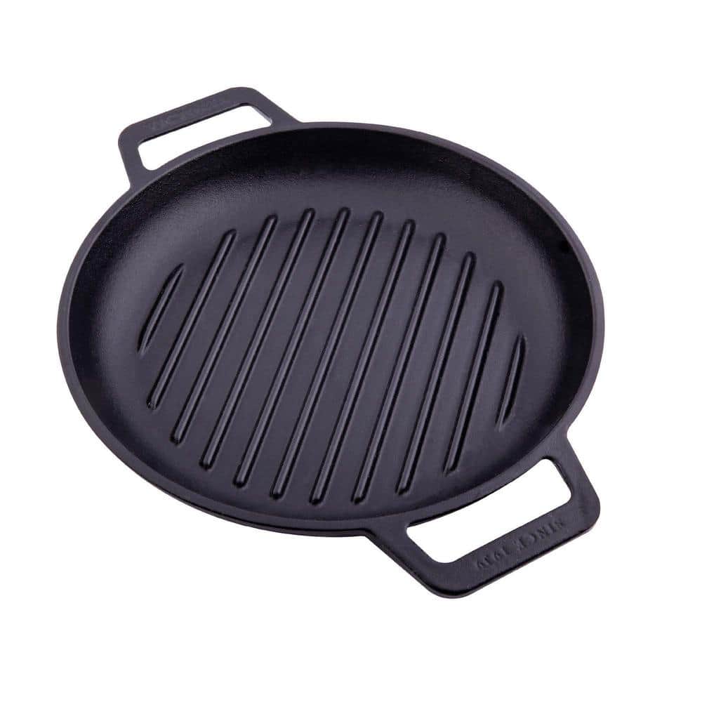 Victoria Cast Iron 10 in. Grill Skillet with Double Loop Handles SKL ...