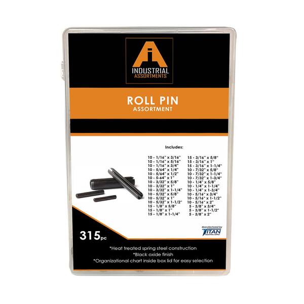 TITAN INDUSTRIAL SUPPLY 315 Piece Roll Pin Kit SMPLRP - The Home Depot